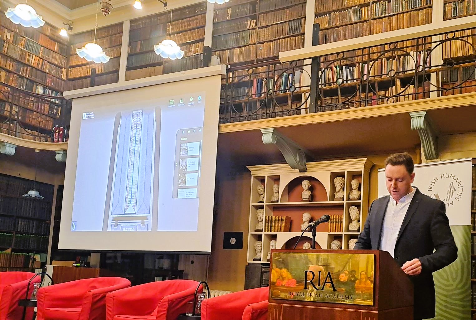 VRTI Director Peter Crooks speaks at Royal Irish Academy Irish ...